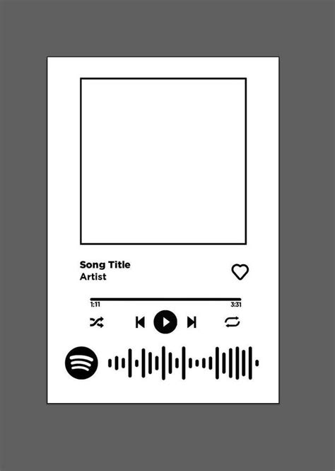 Spotify Song Plaque With Instructions Song Code File Glass 13c Idee Album Foto Fai Da Te Idee