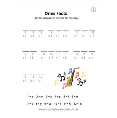 Fun Multiplication Facts Practice Fun Decoder Worksheets Packet