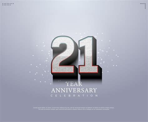 Premium Vector Vector 21st Birthday Number With Big 3d Numerals