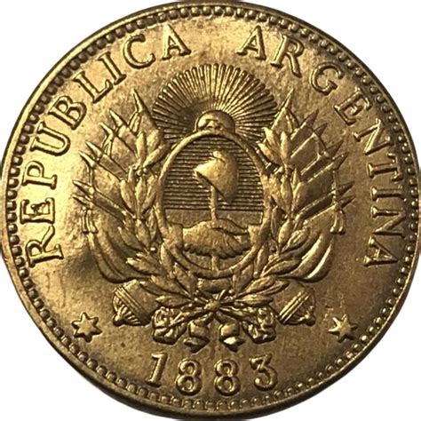 1883 Argentina 5 Pesos 1 Argentino Gold Copy Coin 22mm Shopee