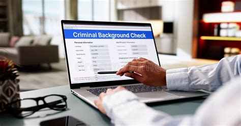 Criminal Background Check Application Form Stock Image Image Of
