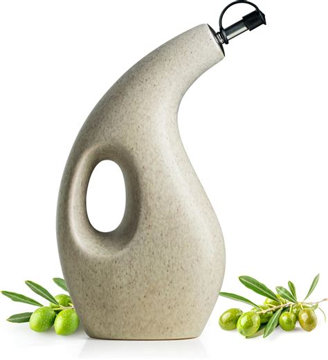 Anlyawx Ceramic Olive Oil Dispenser Handmade Pottery Bottle Small Container For