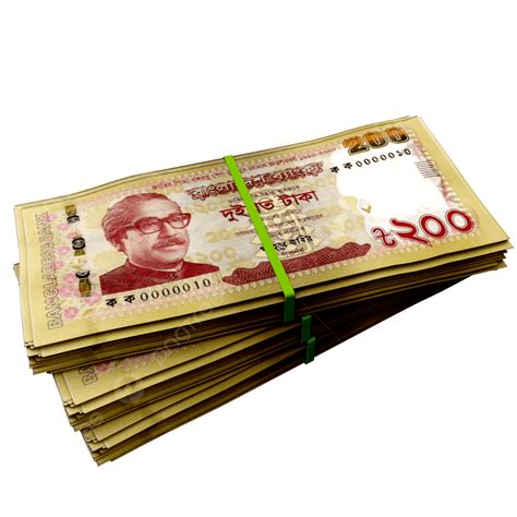 200 Bangladeshi Taka Stack Pile Bangladeshi Taka Stack Pile