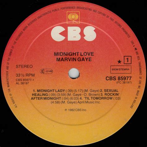 Marvin Gaye Midnight Love Lp Plak Deform Müzik