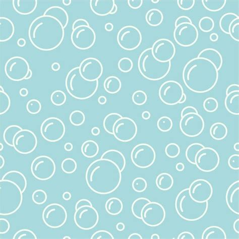 Premium Vector Foam Bubbles On A Blue Background Seamless Pattern Of