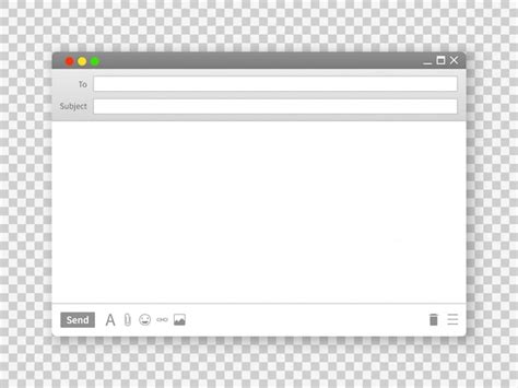Premium Vector Email Template Blank E Mail Browser Window Mail