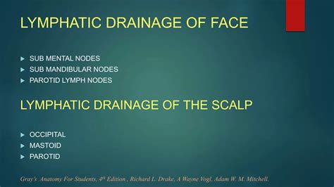 Lymphatic Drainage Of Head And Neck Pptx