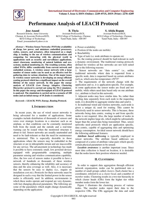 Pdf Performance Analysis Of Leach Protocol