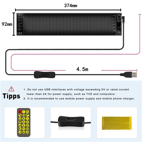 16×64 Pixels Rgb Programmable Led Matrix Panel Shine Lighting Reliable Led Strip Light