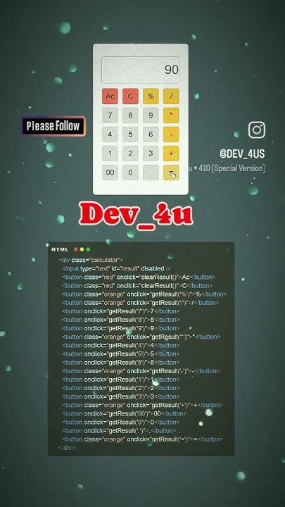 Calculator Made With Coding Dev4us Youtube