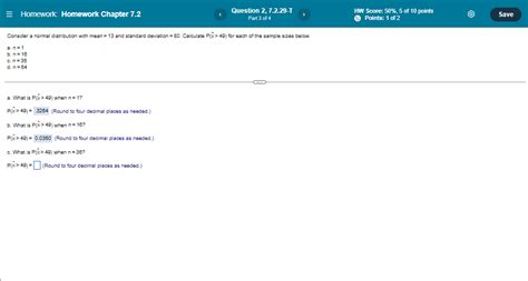 Solved Homework Homework Chapter 7 2 Question 2 7 2 29 T