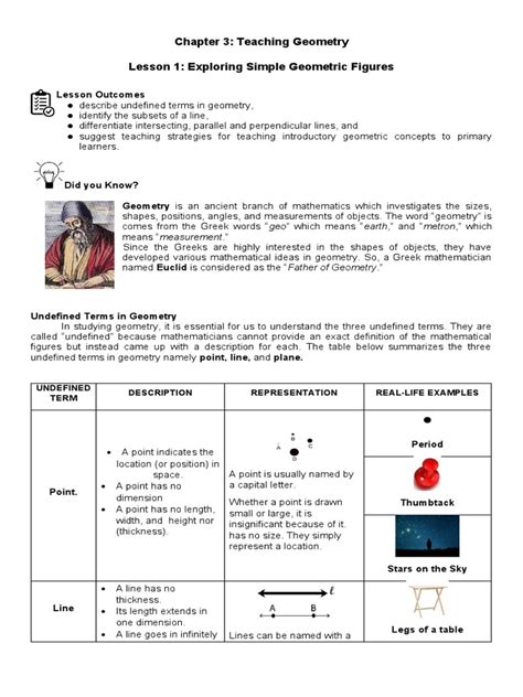 Chapter 3 Geometry Pdf Line Geometry Shape