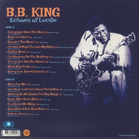 Bb King Echoes Of Lucille Vinyl At Juno Records
