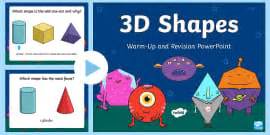 D Shapes Interactive PowerPoint Math Resource Twinkl