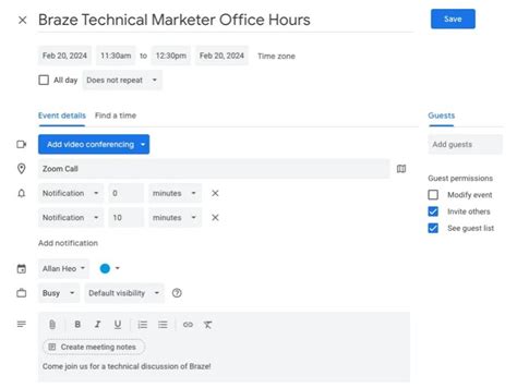 braze tutorial how to create “add to calendar” links — for now marketing