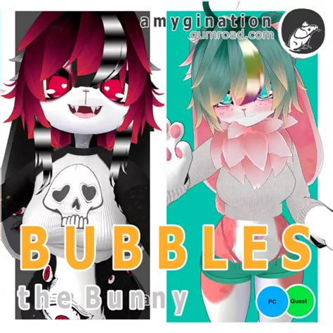 Bubbles The Creepy Cute Bunny Pc And Quest Vrchat Furry Avatar Personal License Only By