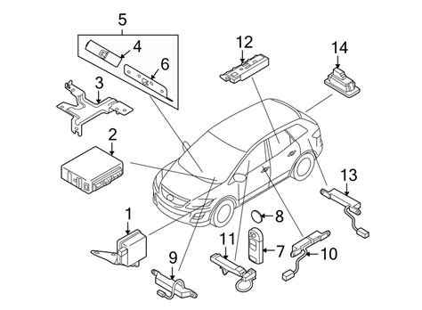 Mazda Cx 9 Keyless Entry Receiver Wsmart Key Wbracket Telematics