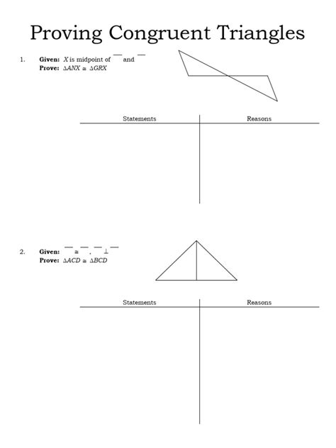 Proving Congruent Triangles Pdf Euclidean Geometry Elementary