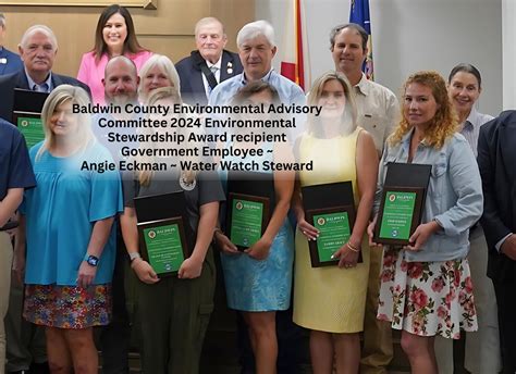 Foleys Eckman Receives County Environmental Award For Top Government Employee City Of Foley