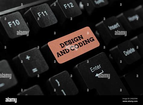 Inspiration Showing Sign Design And Coding Word For Html And