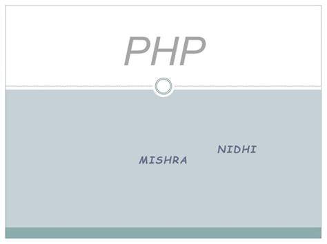 Introduction To Php Pptx