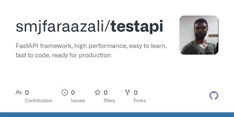 Github Smjfaraazalitestapi Fastapi Framework High Performance Easy To Learn Fast To Code