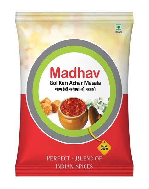 Gol Keri Achar Masala Packaging Size 200gm Packets At ₹ 80packet In Mangrol