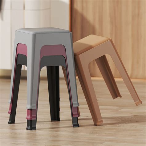 Thick Leather Stool Luxurious Seating Option