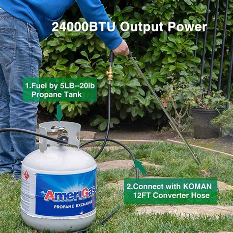 Koman Weed Torch Propane Burner 35 Long Arm Fuel By 1lb Propane Gas Shop Hardware Tools For