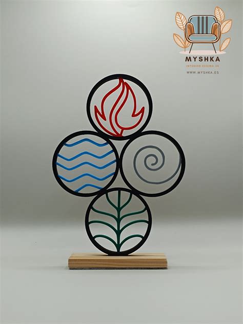 Escultura Los 4 Elementos Decoración Del Hogar Myshka
