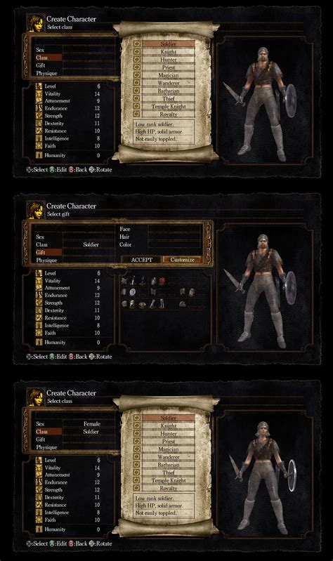 My First Attempt At A Mod Demons Souls Inspired Starting Classes For