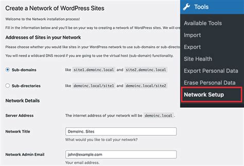 How To Create A WordPress Multisite With Different Domains Steps