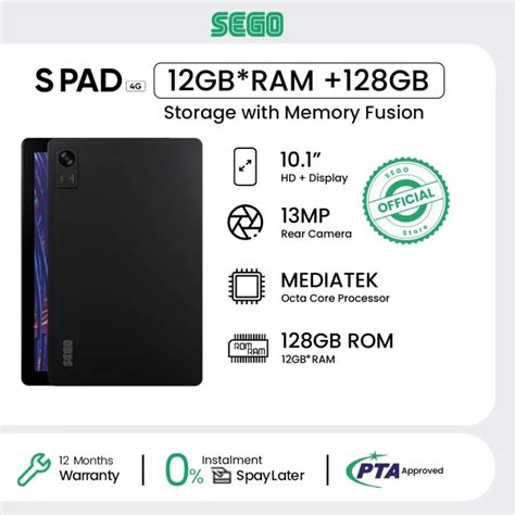 Sego S Pad Tablet Pta Approved 128gb Android Tablet With 12gb Ram 10