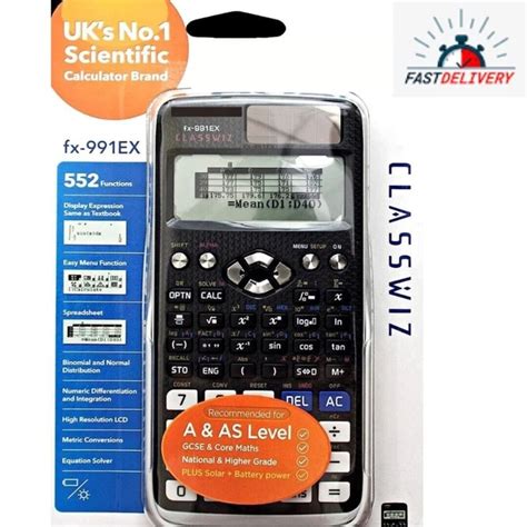 Casio Fx 991ex Classwiz Advanced Engineering Scientific Calculator 552