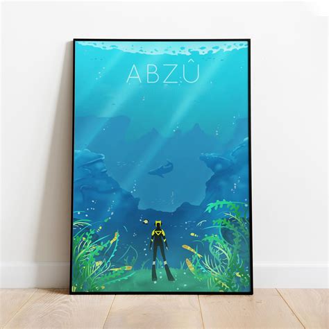 Abzu Poster The Diver Wall Art Rolled Canvas Print High Quality Game