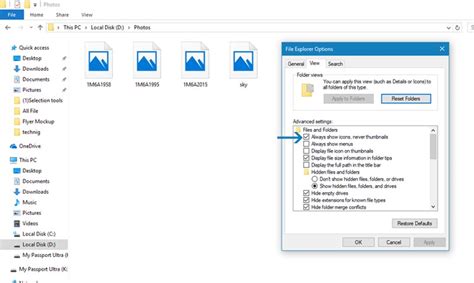 How To Enable Or Disable Thumbnail Previews In Windows Technig