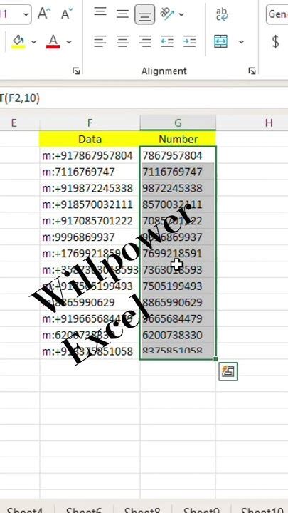 use right function in excel to seperate number youtube