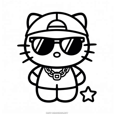 Hello Kitty Cartoon Easy Drawing Easy Drawings