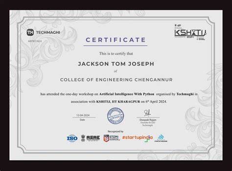Jackson Tom Joseph On Linkedin Ai Python Techmaghi