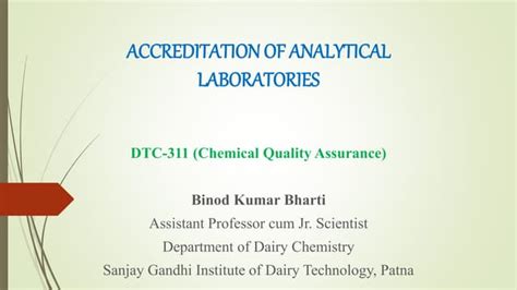 Accreditation Of Analytical Laboratoriespptx