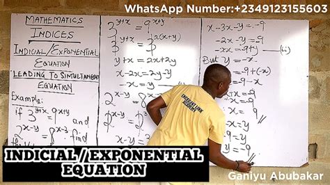 Exponential Equation How To Apply Indices 3 Well Explained