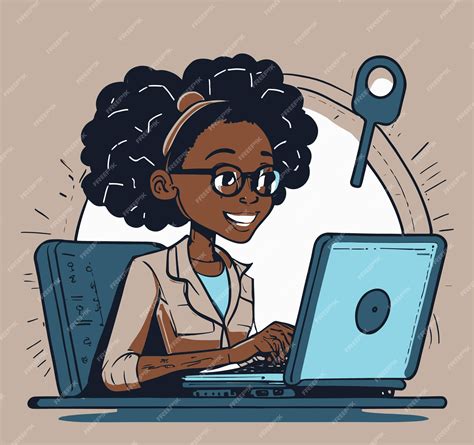 Woman Web Developer Working On Laptop Premium Ai Generated Vector