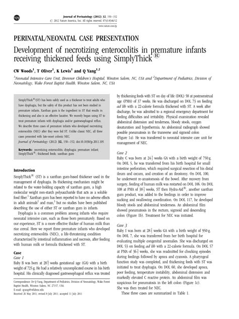 Pdf Development Of Necrotizing Enterocolitis In Premature Infants