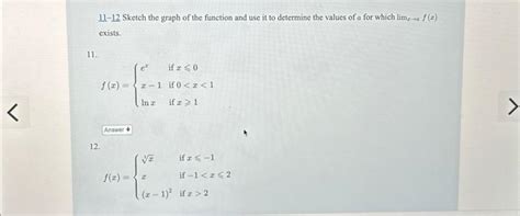 solved 11 12 sketch the graph of the function and use it to