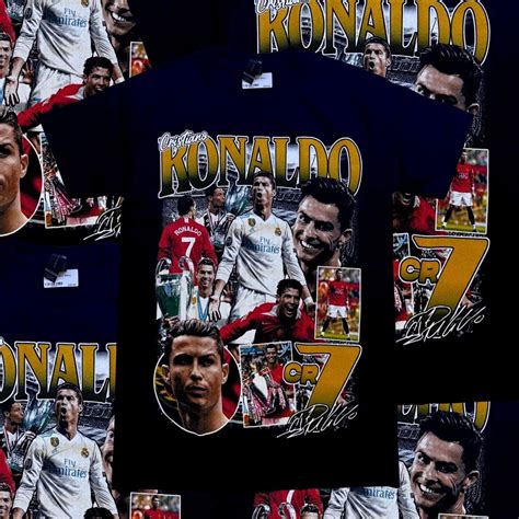 Cristiano Ronaldo Cr7 Graphic T Shirt Retro Soccer Fan Tee Etsy