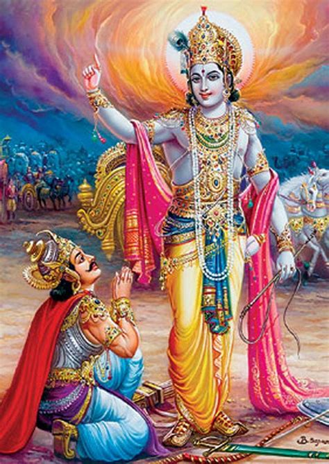 Download Bhagavad Gita Prince Arjuna And Lord Krishna Wallpaper
