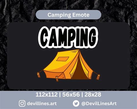 Camping Tent Emote Instant Download Ready To Use Community Emote Camper Emote Dead By Daylight