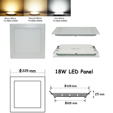 40pcs 225x225 Mm Square Led Panel Downlight 18w Led Ceiling Recessed Down Light Lamp Home Offie
