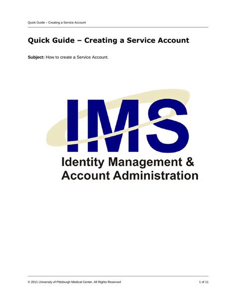 Pdf Quick Guide Creating A Service Account Isg · Pdf Filequick Guide Creating A Service