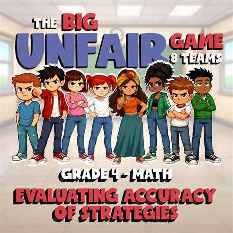 Evaluating Accuracy Of Strategies Big Unfair Math Game No Prep Grade